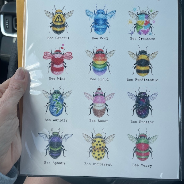 Bee Pun Print, 8x10" Art Print, Bee Art, Bumble Bee, Honey Bee ...