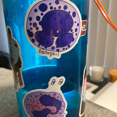 White Blood Cell Stickers, Set of 5, Waterproof Stickers, Laminated ...