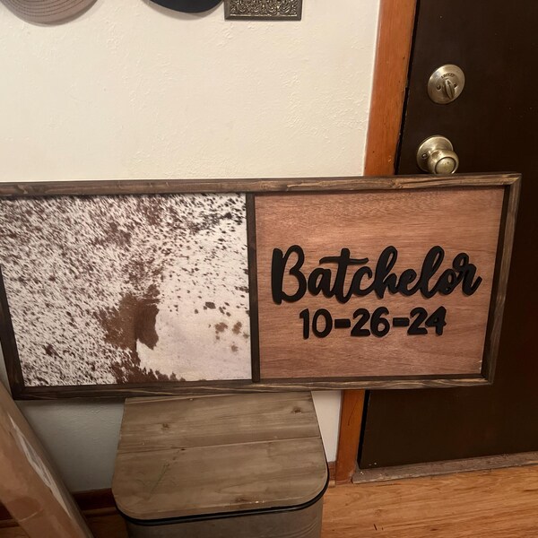 Cowhide Home Decor, Western Style Sign, Cowhide Round Sign, Western ...