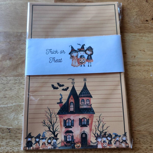 Trick or Treat Letter Writing Paper A5 Stationery Lined/unlined Penpal ...
