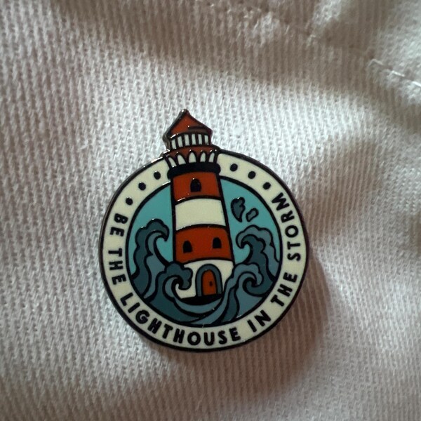 Be the Lighthouse in the Storm - Enamel Pin Badge - Etsy