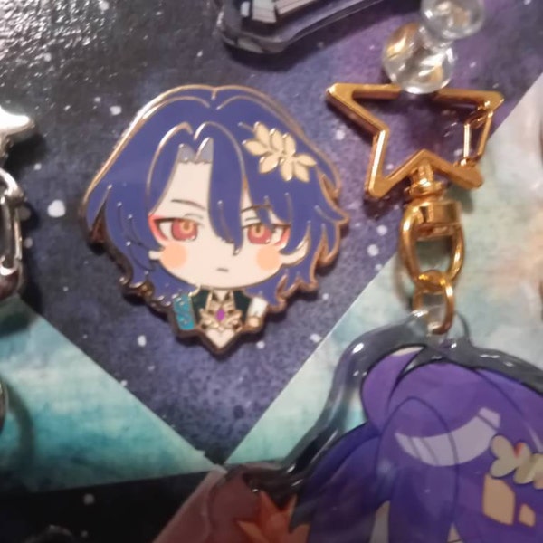 HSR Aventurine and Dr. Ratio Honkai Star Rail Hard Enamel Pin ...