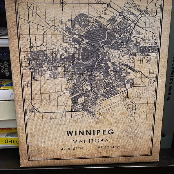 Winnipeg Map Print | Winnipeg Map | Manitoba Map Art | Winnipeg City ...