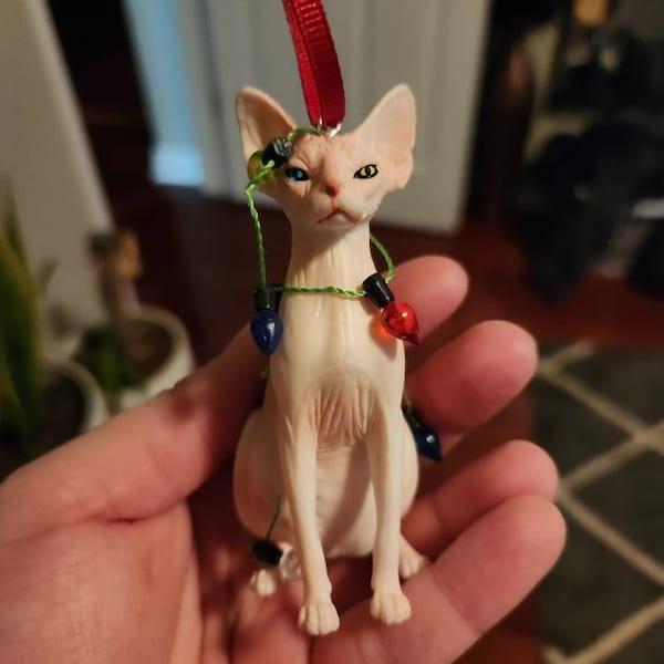 Sphynx Cat Breed Holiday Ornament - Etsy UK