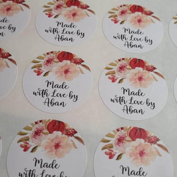 Personalized Printed Flower Stickers - Choose Your Floral Design and ...