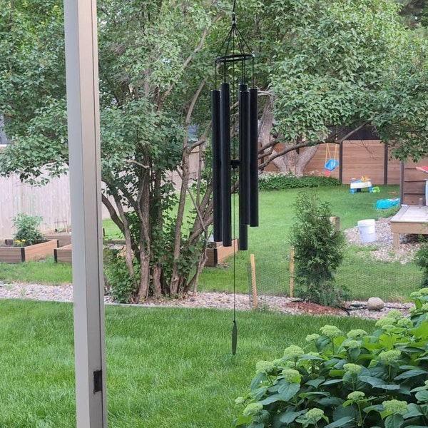 Joyous Wind Chimes, 19 Inch Light Blue Glass Handmade Wind Chime, the ...