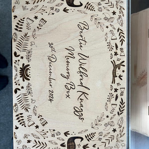 Personalised Bird Wreath Memory Box - Etsy