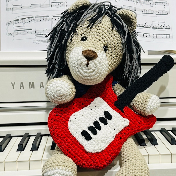 CROCHET GUITAR PATTERN Pdf | Mini Guitar Amigurumi Tutorial | Miniature ...