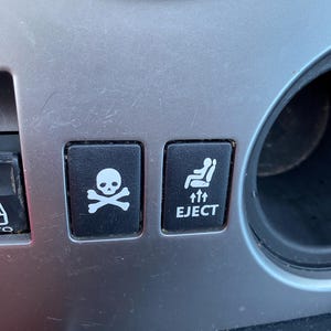 Eject Button Decal, Car Decal, Eject Passenger Button, Blank Button ...