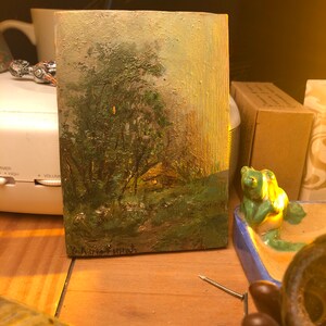 Collectable Miniature Painting With Landscape. Small Oil - Etsy