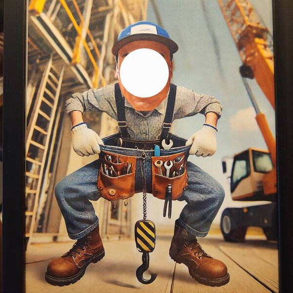 Backhoe Operator Gift Custom Caricature From Photo, Backhoe Loader Gift ...