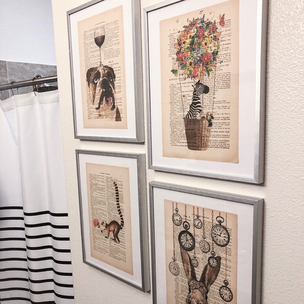 White Rabbit, Alice in Wonderland, Clock Rabbit Print, Rabbit Art ...