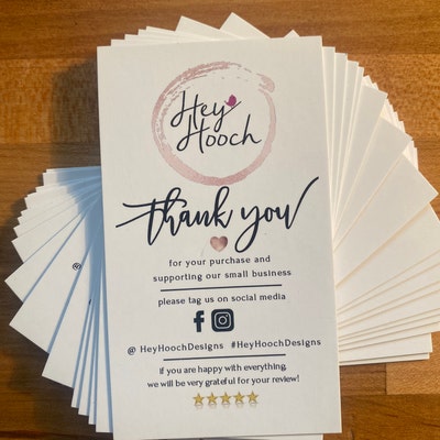 ADD YOUR LOGO Printable Small Business Insert Card / Simple Shop ...