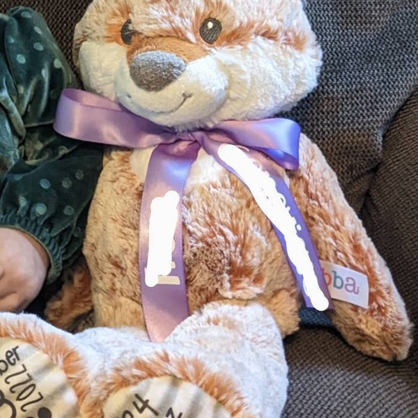 Fox Birth Stats Stuffed Animal, Personalized Plush Fox Birth ...