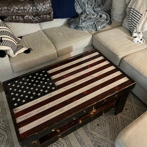 American Flag Coffee Table - Etsy