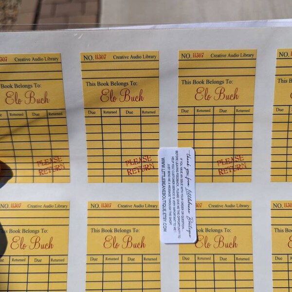 Personalized Library Book Stickers, Library Book, Ex Libris, Vintage ...