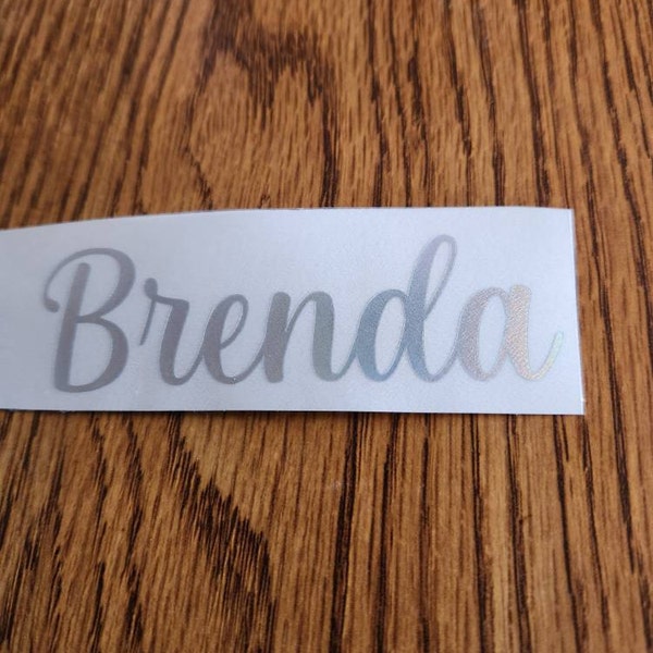 Custom Cursive Name Pastel Outlined Sticker With Swirls, Personalized ...