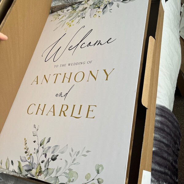 A1, A2 or A3 Minimalist Seating Plan Wedding Welcome Sign - Table Plan ...