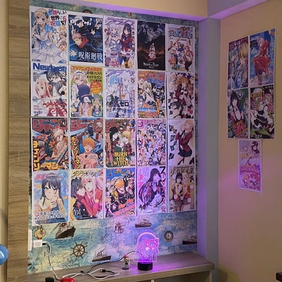1250 Anime Manga Panels Wall Collage Kit Anime Black & White Collage ...