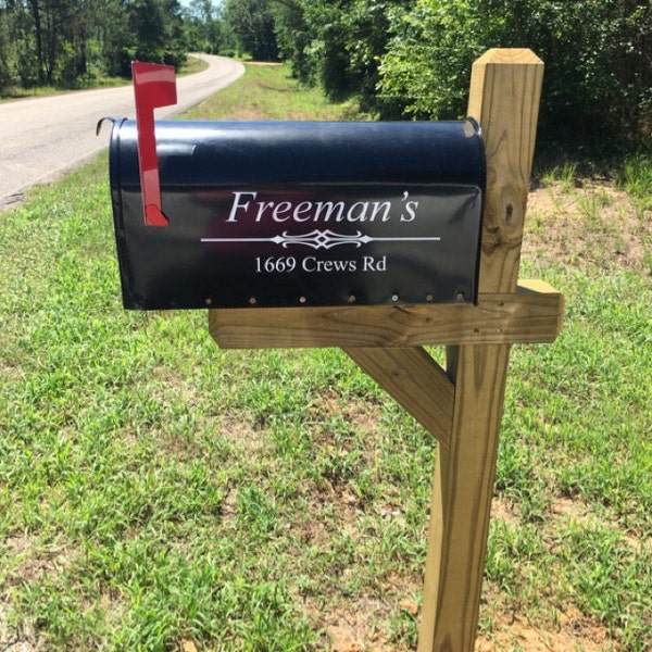 Mailbox Decal #1 - Custom Personalized Vinyl Mailbox Decal - SET OF 2 ...