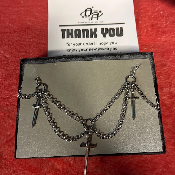 Beaded Star Necklace - Stainless Steel - Alt, Grunge, Rosary, Star ...