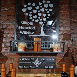 GPS Coordinates Sign, Custom Wood Sign, Wood Wall Art, Latitude and ...