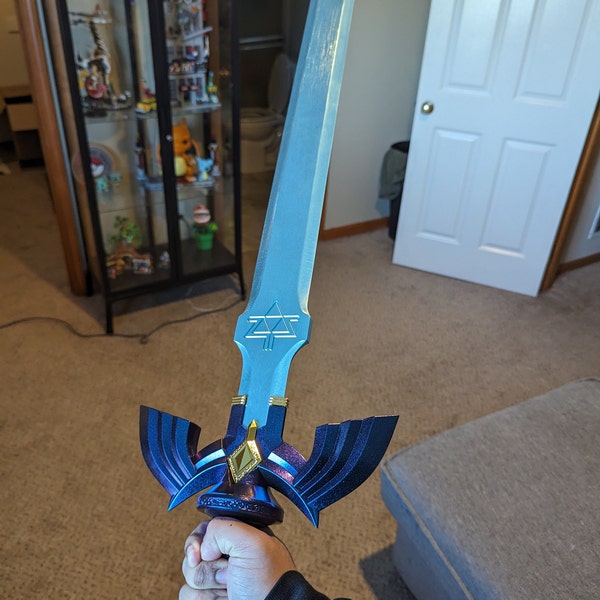 Zelda Master Sword V3 Life Size Metal Replica, Breath of the Wild ...