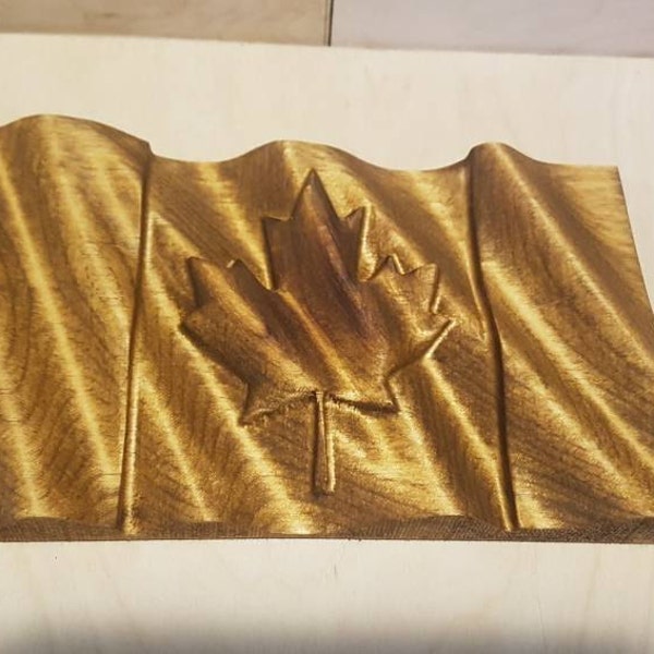 Canada Wavy Flag - CNC Files for Wood, 3D STL Model - Etsy