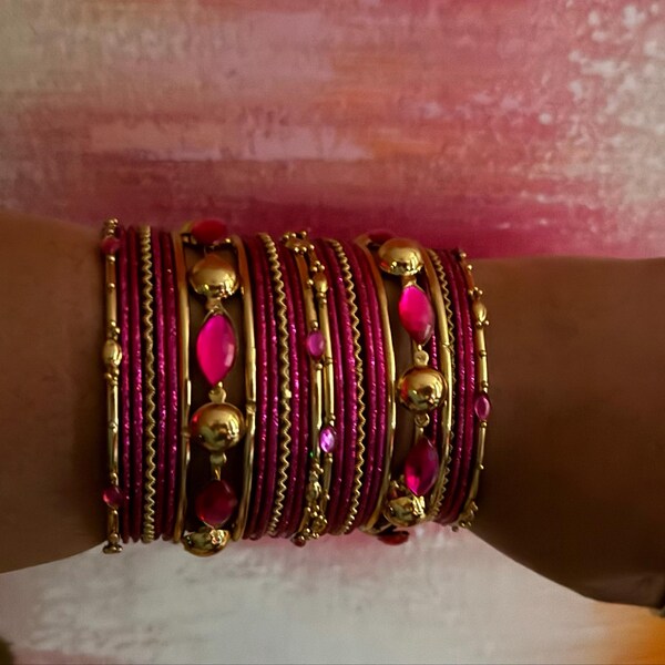 RED VELVET BANGLES, Velvet Bangles, Indian Bangles, Indian Bangle Set ...