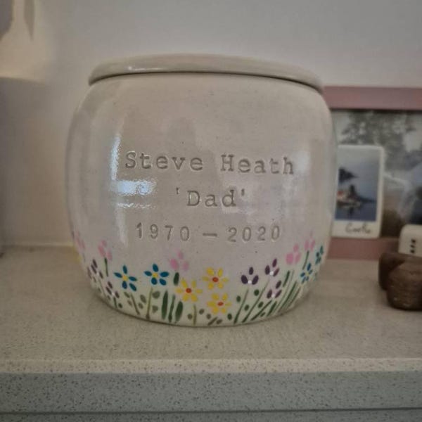 Handmade Pet Urn | Garden Blossoms | Ceramic Urn | for Ashes ...