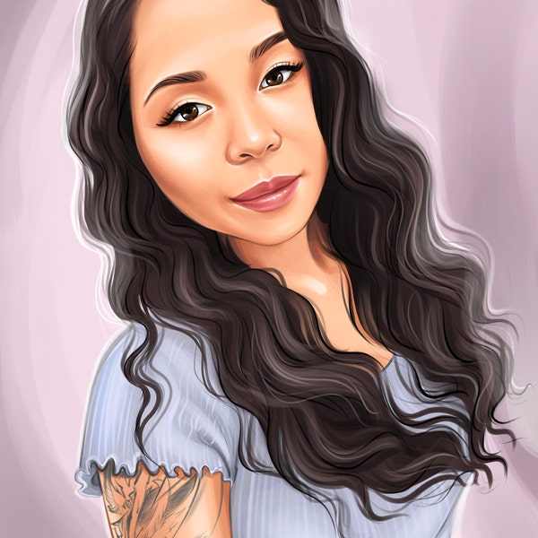 Custom Digital Portrait, Headshot Portrait, Portrait From Photo ...