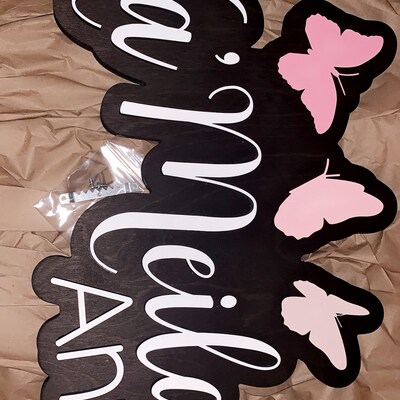 Butterfly Name Sign, Nursery Name Sign, Butterfly Nursery Decor, Name ...