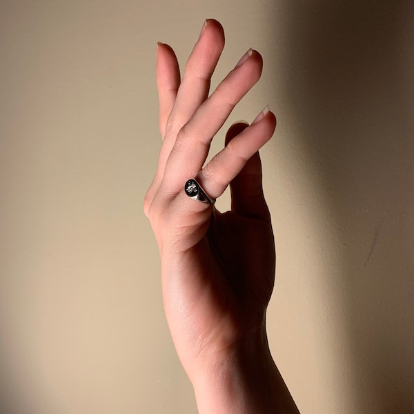 Bee Ring, Image Signet Pinky Ring, Manchester Bee Ring, Gold Pinky ...