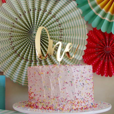 1st One Cake Topper First Cake Topper Rose Gold Birthday - Etsy