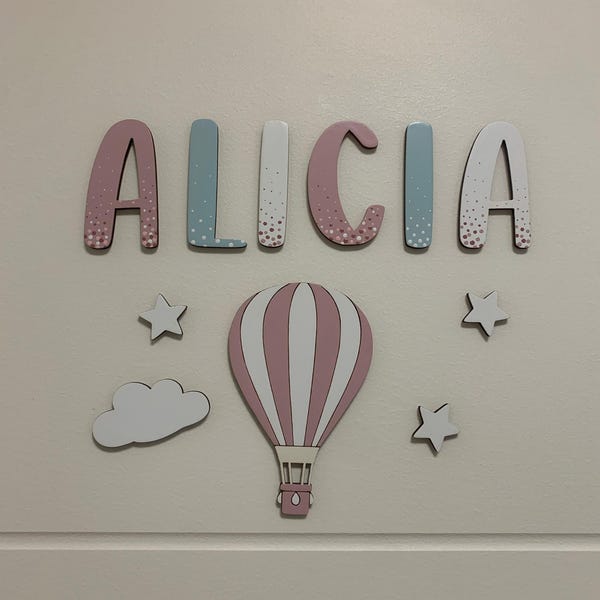 Wooden Name Sign, Wooden Letters, Name Sign, Nursery Letters ...
