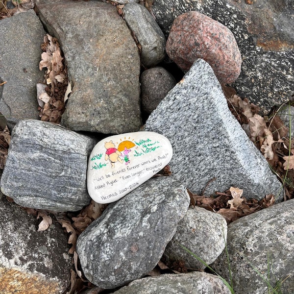 Winnie the Pooh Quotes Stone Pebble Gift Memorial Stone Ornament Gifts ...