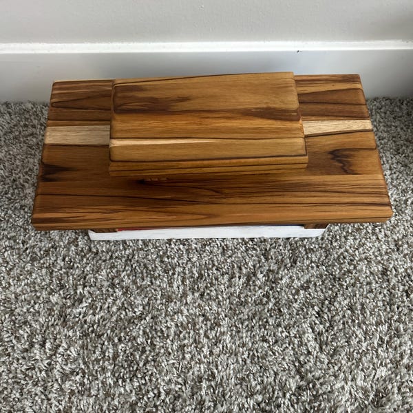 Teak Wood 2-tier Altar Table Set: Small Space Meditation Decor - Etsy