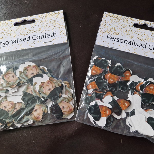 Custom Confetti Faces With Hat- Personalised Confetti - Perfect Party ...