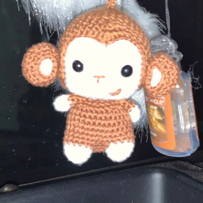 Hanging Monkey, Cute Monkey, Crochet Monkey Keychain, Monkey Keychain ...