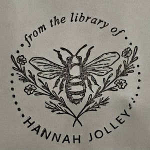 From the Library of Stamp Book Stamp Personalized Bee Ex Libris Stamp ...