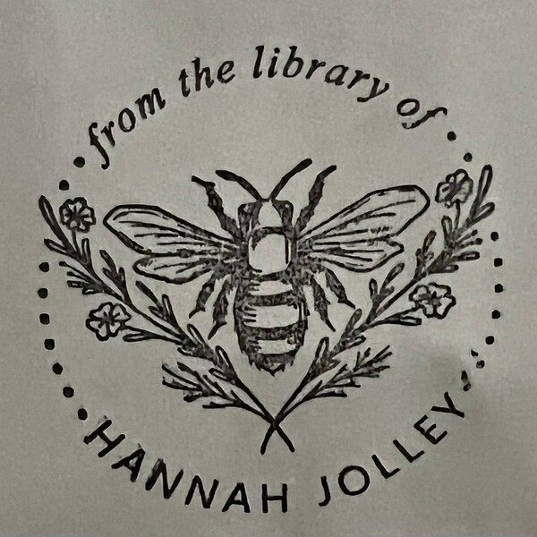 From the Library of Stamp | Book Stamp Personalized | Bee Ex Libris ...