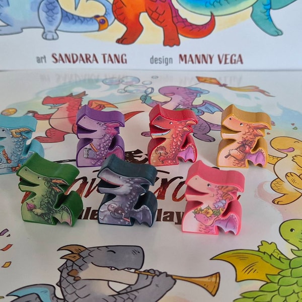 FLAMECRAFT - Matte Vinyl Meeple Stickers/decals Upgrade Kit ...