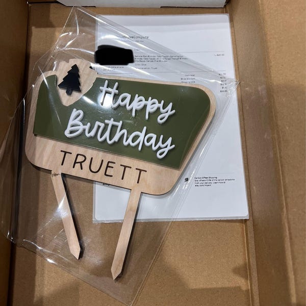 National Park Retirement Cake Topper, Camping Sign Retirement Cake ...