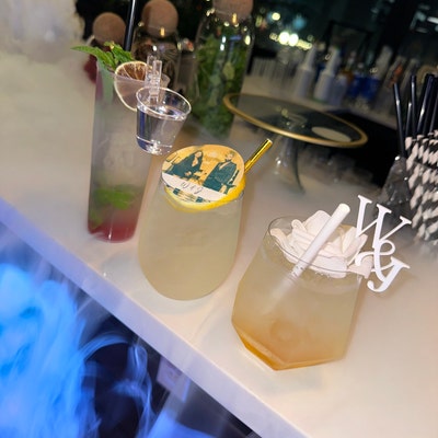 Custom Photo Birthday EDIBLE Wafer Drink Topper, Cocktail Topper ...