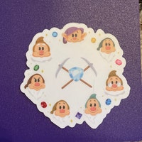 Mining Dwarfs Wreath Transparent Laptop Sticker Disney Decal/ Snow ...
