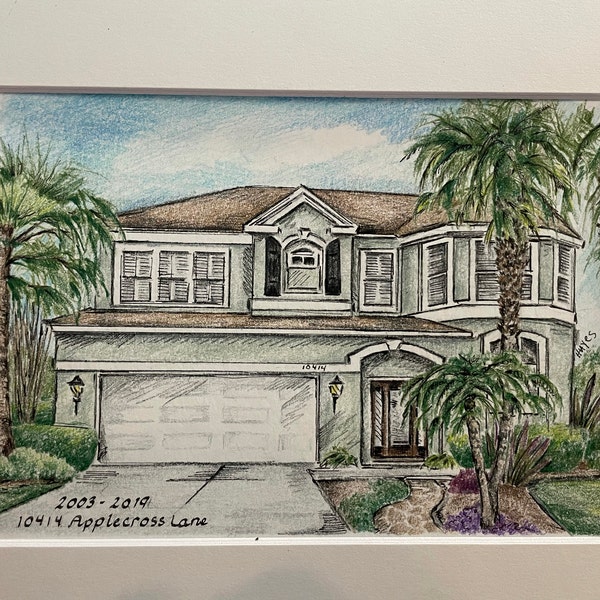 Mini Printable House Drawing Pen and Ink / House Sketch/ Tiny House ...