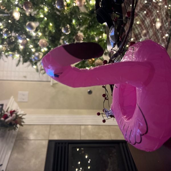 Christmas Elf Pink Flamingo Floatie Prop, Christmas Elf Kit, Holiday ...