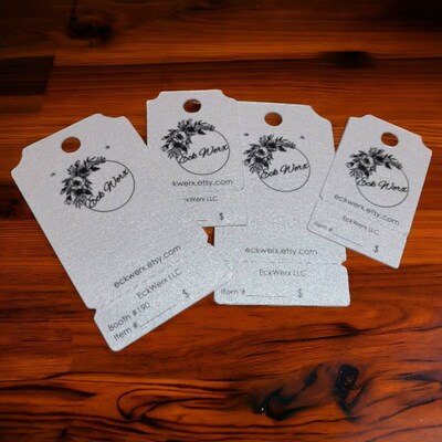 Custom Tags 1 Personalized With Logo Text Jewelry Tags Price Tags Hang ...