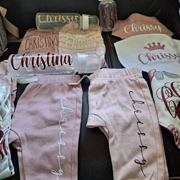 Large Personalized Baby Bundle | Take Me Home Set | Baby Shower Gift ...