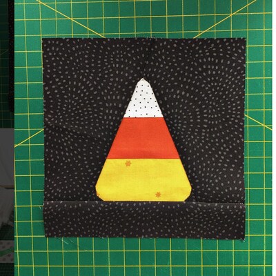 Candy Corn Foundation Paper Pieced FPP Quilt Block PDF Pattern Download Halloween Pattern Modern ...